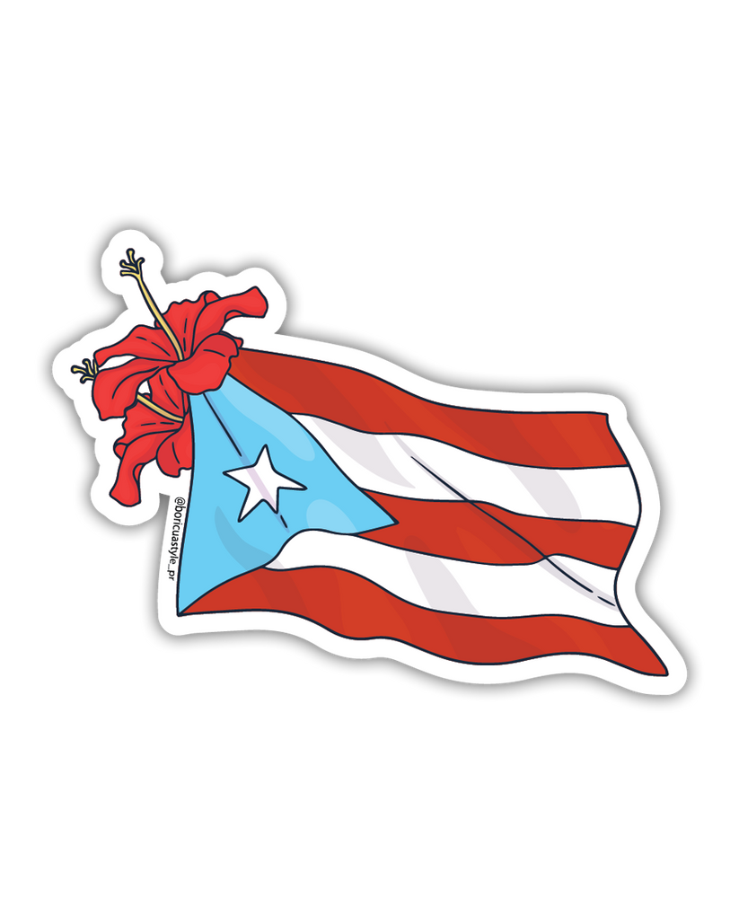 Que Bonita Bandera Sticker – Boricua Style